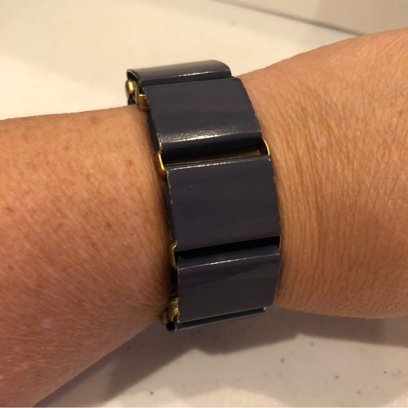 J. Crew | Jewelry | J Crew Bracelet Metal Link In Purple Blue Brass ...